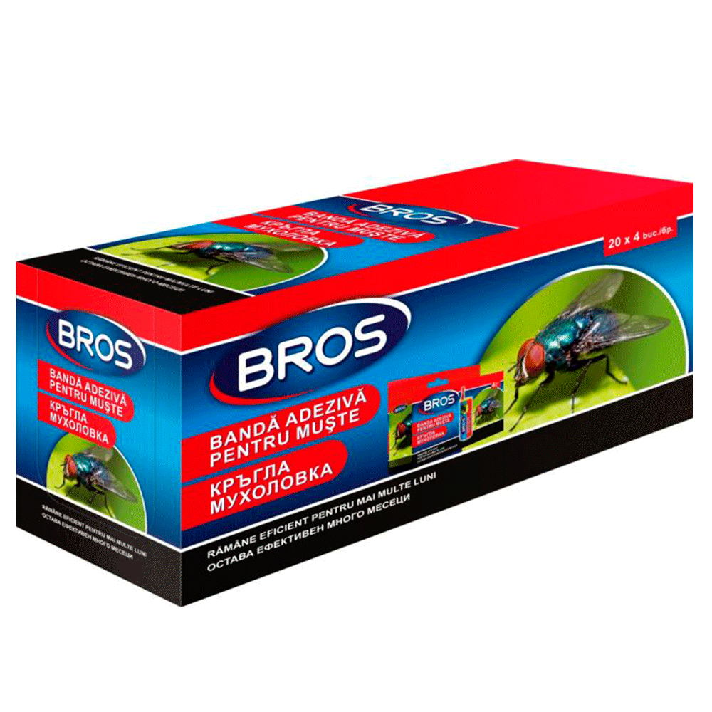 Banda adeziva pentru tantari si muste (tub) 4-buc/set